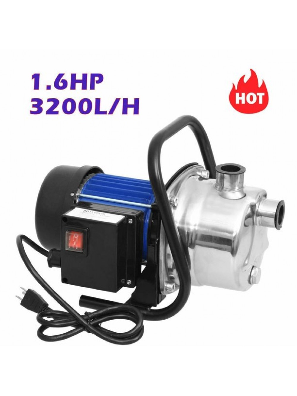 Stainless Electric Power Water Transfer Removal Pump 1.6HP ...