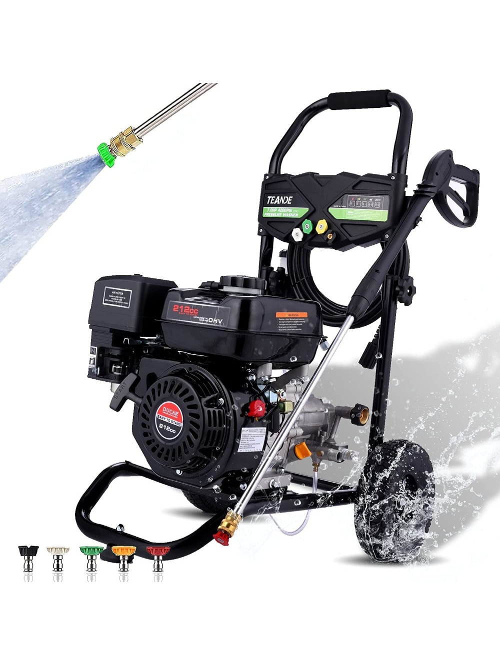 Gas Pressure Washer, 2.6GPM Commercial Power Washer Gas Powered,